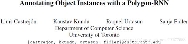 论文笔记——CVPR 2017 Annotating Object Instances with a Polygon-RNN -极市开发者社区