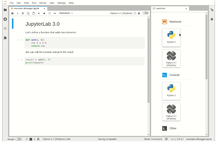 超强一代 JupyterLab 3.0 发布，兼具可视化调试、中文显示、简单交互界面等功能-极市开发者社区